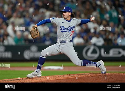 Los Angeles Dodgers Relief Pitcher Justin Wrobleski Delivers A Pitch