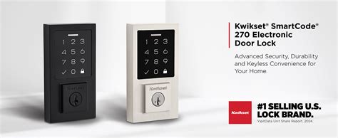 Kwikset Smartcode 270 Keyless Entry Electronic Touchpad Deadbolt Door Lock With Auto