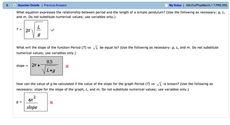 Solved What Equation Expresses The Relationship Between