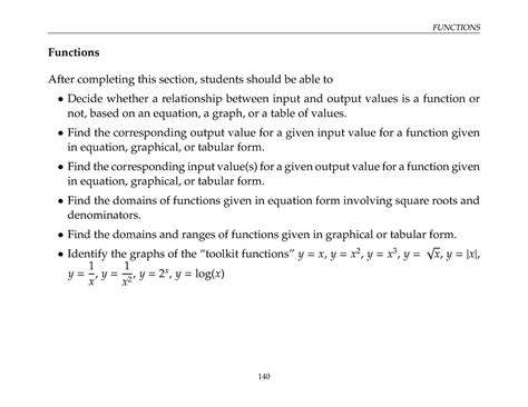 Functions Functions After Completing This Section Babes Should Be Able To Decide Whether A