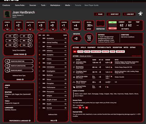 github wmak dndbeyond darktheme custom css theme for dndbeyond character sheets