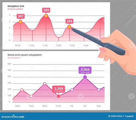 Market Diagrams Graphic Information Visualization And Analysis Statistical Indicators And Data