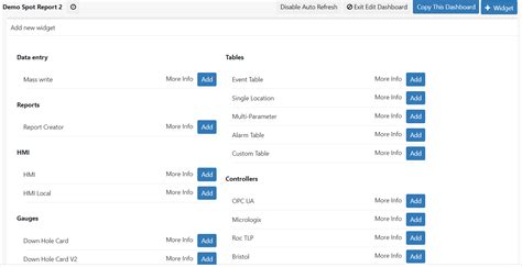 creating a spot report in custom table onping automation platform