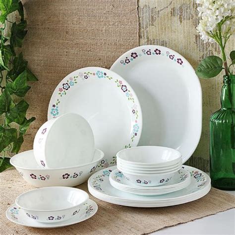 Corelle Essential Florets Round Dinner Set 21 Pieces Home And Kitchen