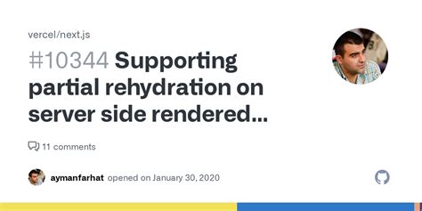 Supporting Partial Rehydration On Server Side Rendered Pages · Issue