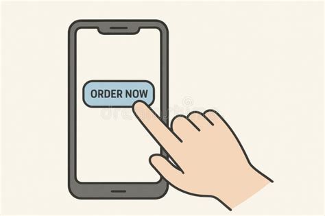 User Interacting With Smartphone To Place Order For Product Or Service User Interacting With Smartphone To Place Order For Product Or Service