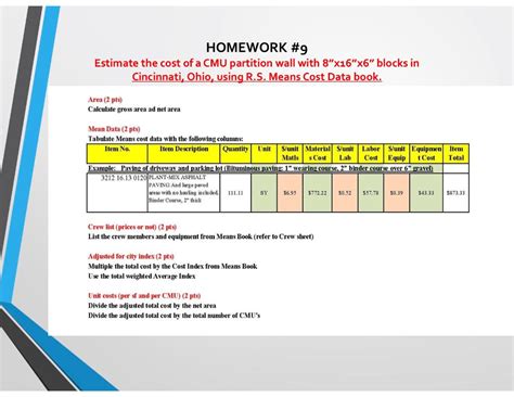 solved homework 9 estimate the cost of a cmu partition