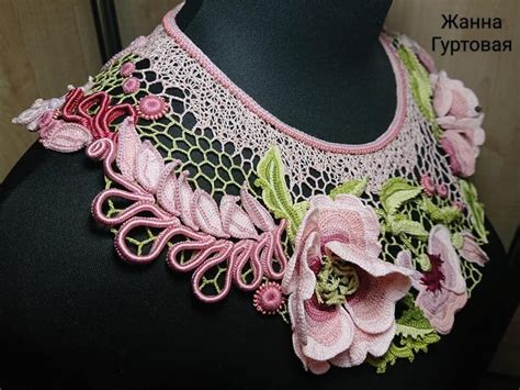 47 Одноклассники Вязаные цветы Ирландские кружева Свободное вязание крючком