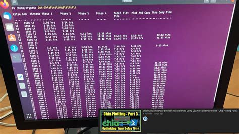 Chia Plotting Statistics Ubuntu Powershell Youtube