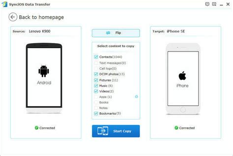 how to transfer everything from android to iphone se