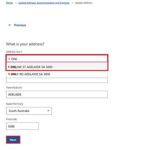 Centrelink Online Account Help Update Address Accommodation And Contact Details Services