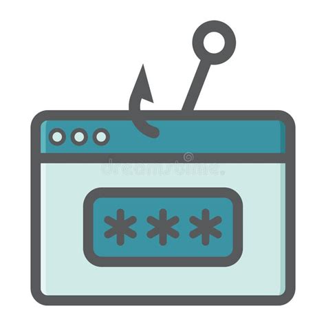 Password Phishing Flat Icon Security And Hack Stock Vector Illustration Of Account Concept
