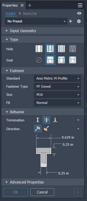Unable To Edit Existing Hole Feature Autodesk Community