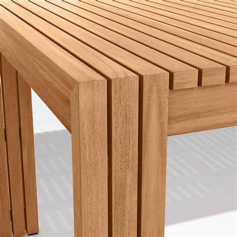 Batten 86 110 Natural Teak Extendable Outdoor Dining Table Crate