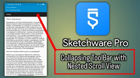 sketchware pro collapsing toolbar with nested scrollview youtube