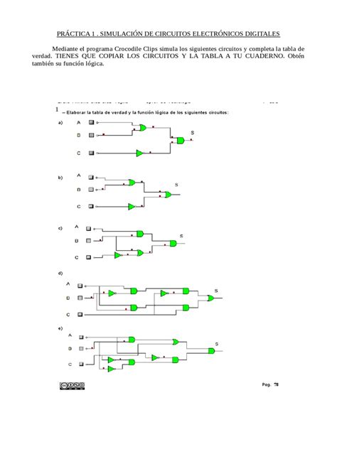 Práctica 1 Circuitos Digitales Odt Pdf