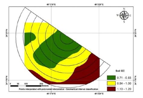 Spatial Variability Map Of Soil Ec Download Scientific Diagram