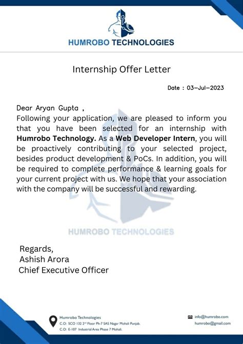 Aryan Gupta On Linkedin Webdeveloper Internship Humrobotechnology