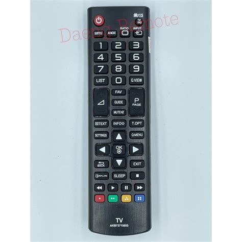 รีโมทใช้กับทีวี LG รุ่น AKB73715605 รุ่นและปุ่มคำสั่งเหมือนเดิมจะใช้งาน ...