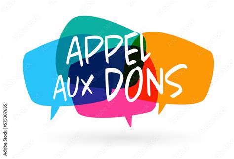 Stock Vektorgrafik „appel Aux Dons“ Adobe Stock