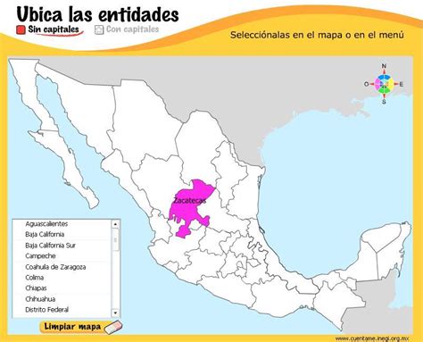 Los Mapas De Mexico Con Estados Y Capitales Mapa Interactivo De