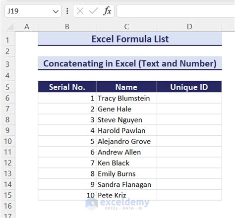 Excel Formula List 40 Useful Formulas To Master Excel ExcelDemy