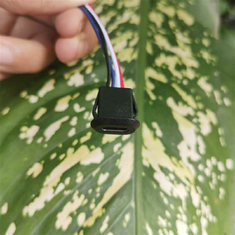 Đầu kết nối USB 3 1 Type C 2 pin Jack cái Type C 6 pin kèm đệm cao su Giắc nguồn cổng Type C 2