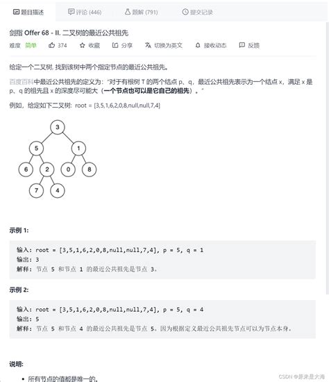 Leetcode 剑指offer 68 二叉搜索树的最近公共祖先class Solution Def Lowestcommonancestorself Roo Csdn博客