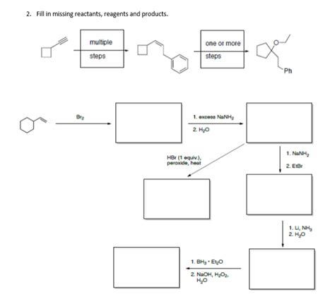 Solved Fill In Missing Reactants Reagents And Products Chegg