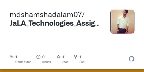 Github Mdshamshadalam Jala Technologies Assignments And Solutions