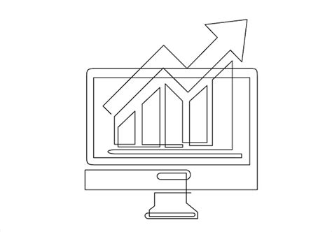 Premium Vector A Computer Screen With A Graph That Says Arrow