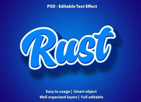 Text Effect Rust Premium Graphic By Yosiduck Creative Fabrica