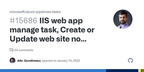 Iis Web App Manage Task Create Or Update Web Site No Longer Works On