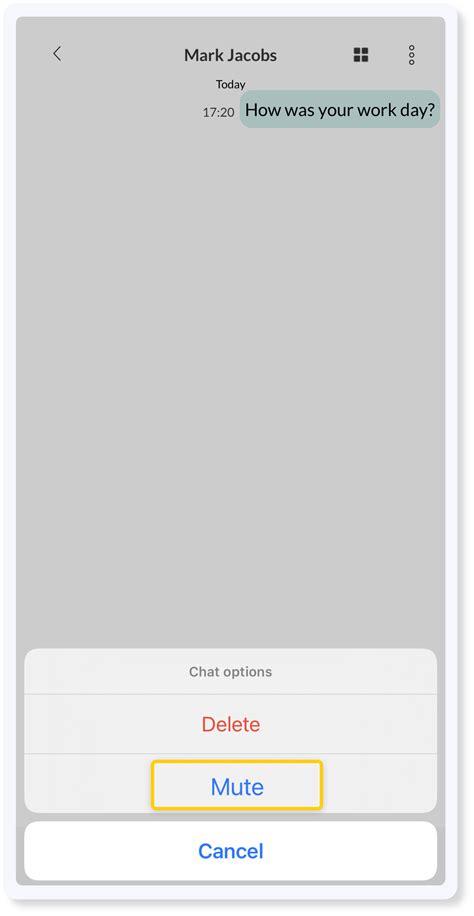 how to mute a message conversation in the mobile app repsly knowledge
