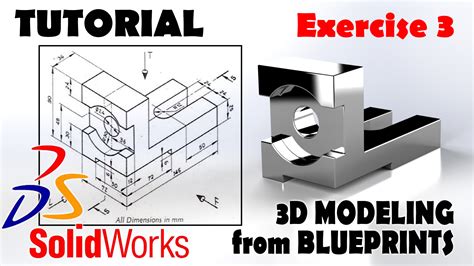 3d Modeling From Blueprints Solidworks Tutorial Exercise 3 Grabcad