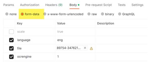 Json Script For Api Connector In Bubble Apps Ocrspace Free Ocr Api