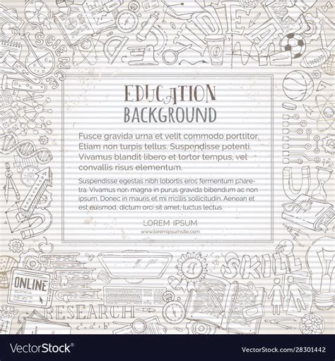 Vintage Education Background Royalty Free Vector Image