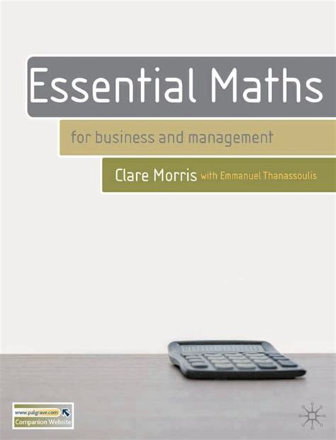 Essential Maths For Business And Management Clare Morris Red Globe Press