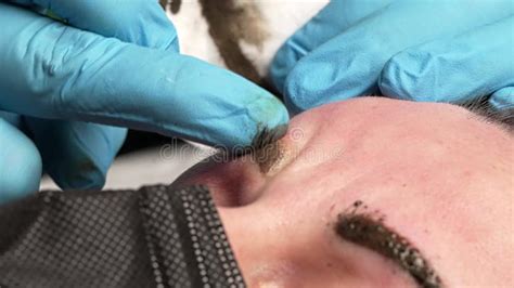 Microblading Tattoo Permanent Makeup Finished Stock Footage Video Of Cosmetologist Facial