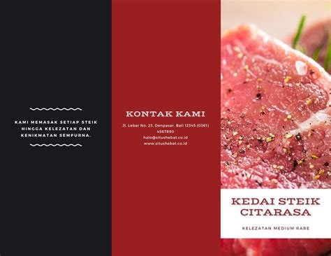 Gratis Contoh Brosur Makanan Keren Canva