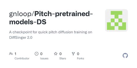 Github Gnlooppitch Pretrained Models Ds A Checkpoint For Quick Pitch Diffusion Training On
