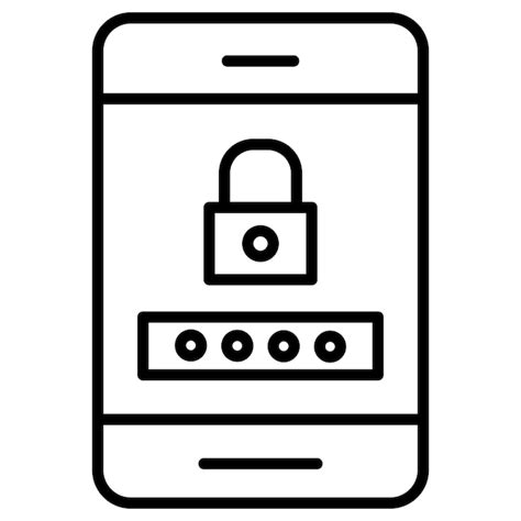 Premium Vector Mobile Password Vector Illustration