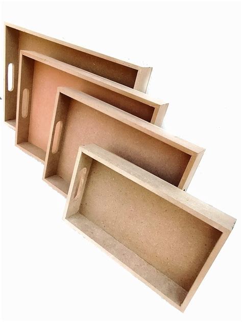 Wooden Try Self Assembleunfinshed Set Of 4 Try By Salasar Creations 6 X 9 Inch