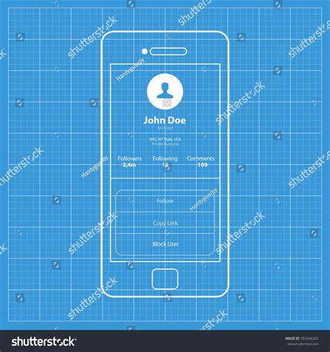Mobile App Single Screen Ui Kit Stock Vector Royalty Free 351646262 Shutterstock