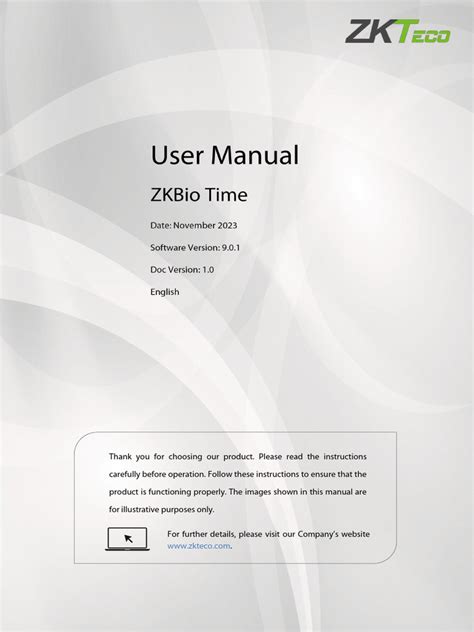 Zkbio Time User Manual 202312 Pdf