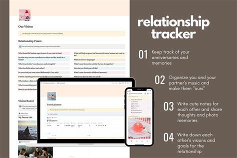 relationship tracker notion template creative market