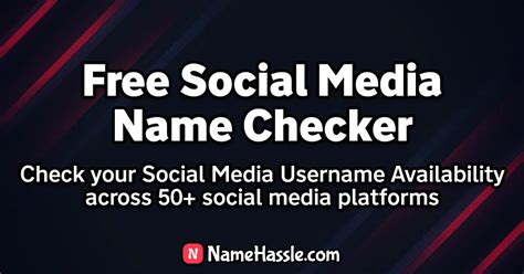 Social Media Name Checker Search Username Availability 👀