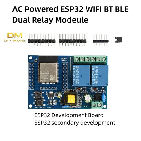 DIYMORE AC 220V ESP32 WIFI Bluetooth Dual Relay Module ESP32 Secondary Development Board