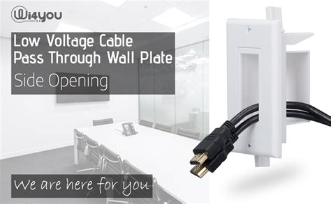 Wi4you Cable Pass Through Wall Plate With Fly Mounting