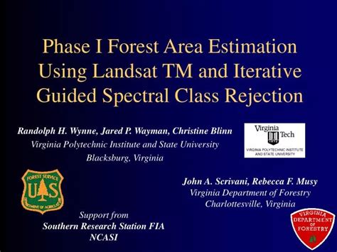 Ppt Phase I Forest Area Estimation Using Landsat Tm And Iterative